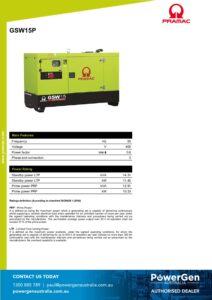 power gen_GSW15P - PowerGen Australia